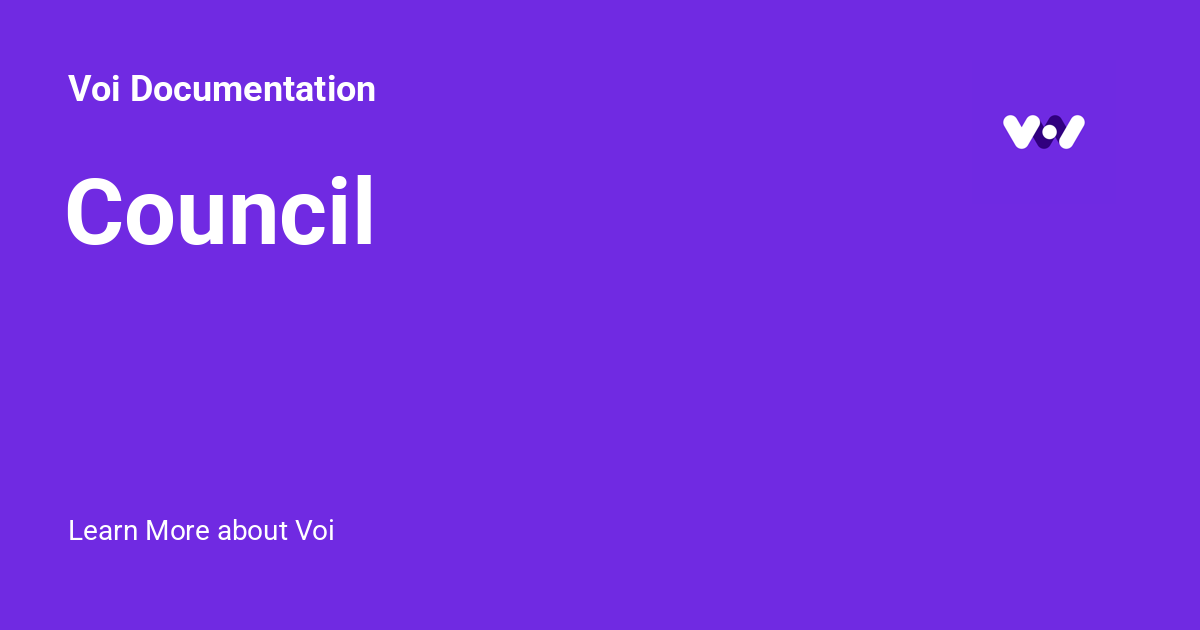 Council - Voi Documentation
